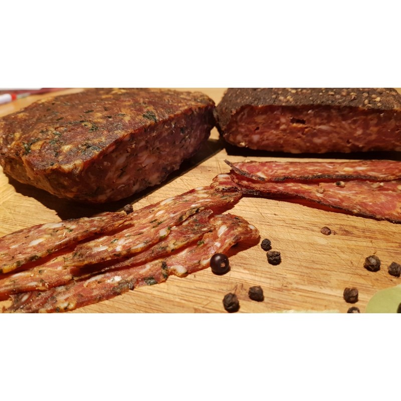 Rustikale Salami Gewürzmischung Brett Salami ganz einfach herzustellen